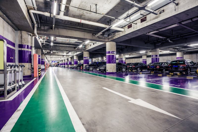 Underground parking aisle stock photo. Image of drive - 38756474