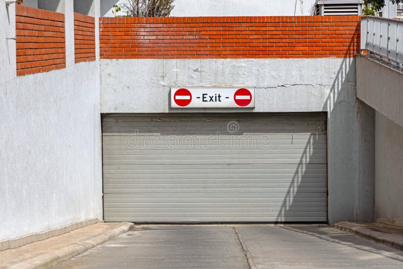 No Entry Sign Garage stock photo. Image of structure - 229405778