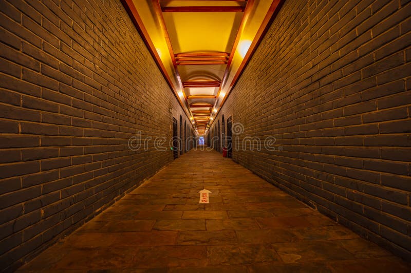 Underground Passage in Rock Masonry Stock Image - Image of cavern, path ...