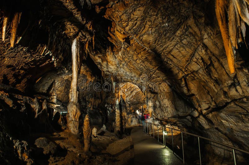 Underground Photo in a Cave Stock Photo - Image of subterranean ...