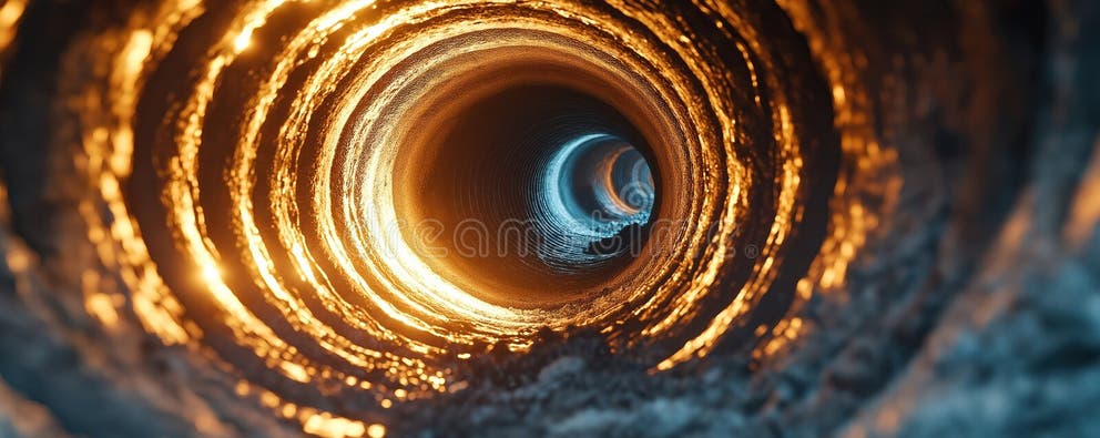 Underground Pipe Relining Process. Expert Work Shows Bright Resin ...