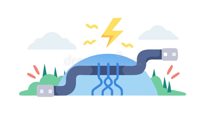 Underground Pipeline Icon for Subterranean Energy Transmission, Vector ...