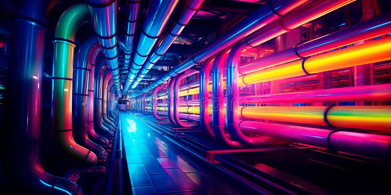 Underground Pipeline Tunnel, Depicting the Complex Engineering Required ...