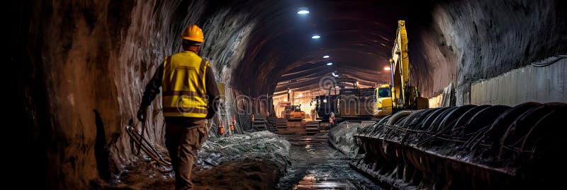 Underground Pipeline Tunnel, Depicting the Complex Engineering Required ...