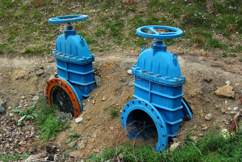 Underground Pipeline Valves Stock Photo - Image of infrastructure ...