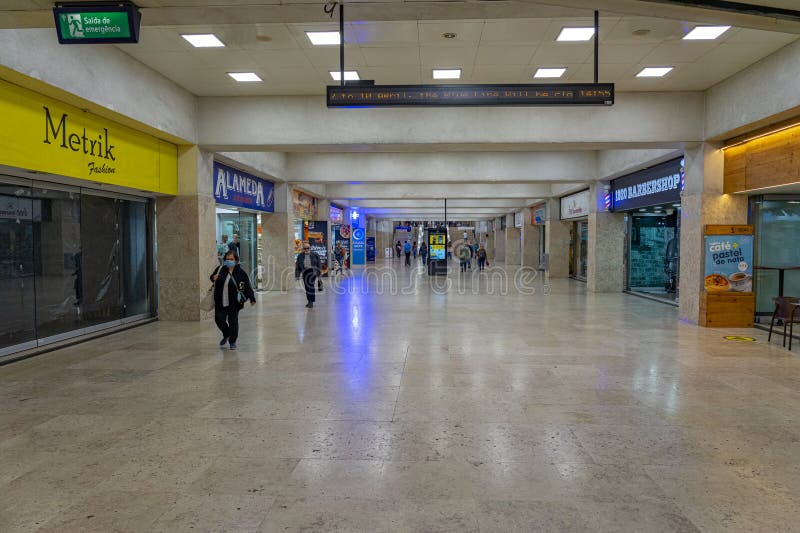 Underground Platform of the Alameda Subway Station in the Commercial ...