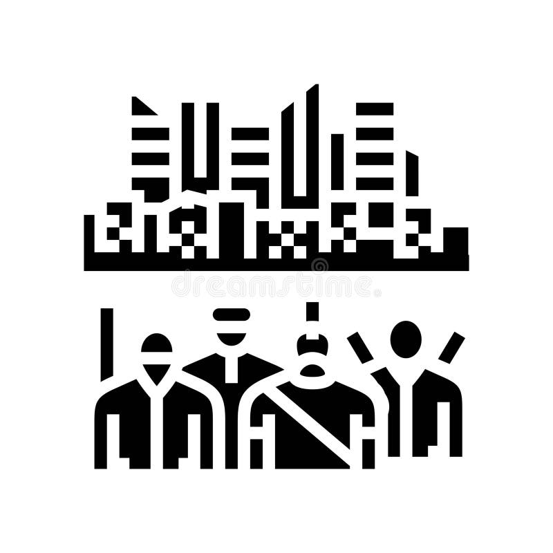 Underground Resistance Glyph Icon Vector Illustration Stock Vector ...