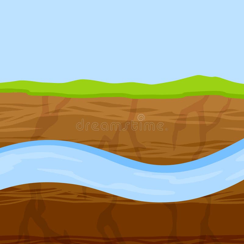 Underground river stock illustration. Illustration of blue - 52621353
