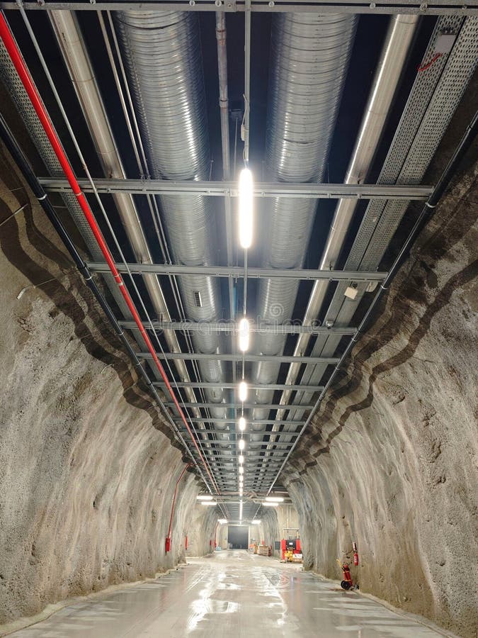 Underground Tunnel with Ventilation and Lighting System for Large ...