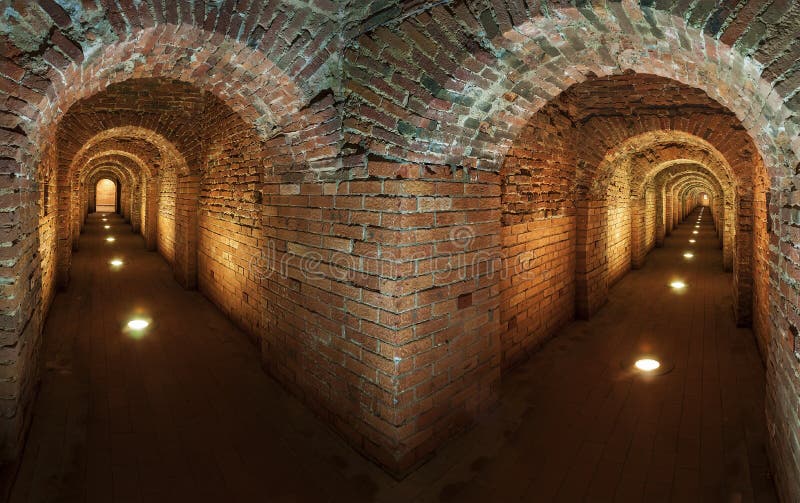 Underground secret passage stock image. Image of brick - 60898151