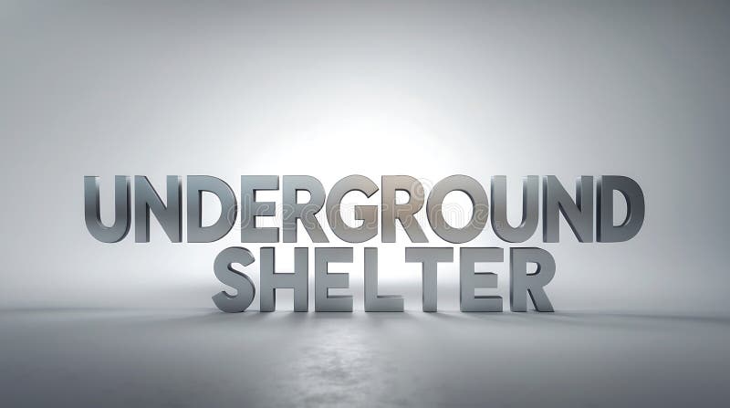 Underground Shelter Concept with Bold Typography in a Simple Minimalist ...