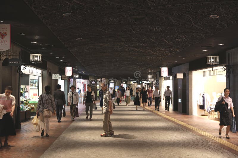 Tenjin is a Shopping, Dining and Entertainment Area of Fukuoka City in ...