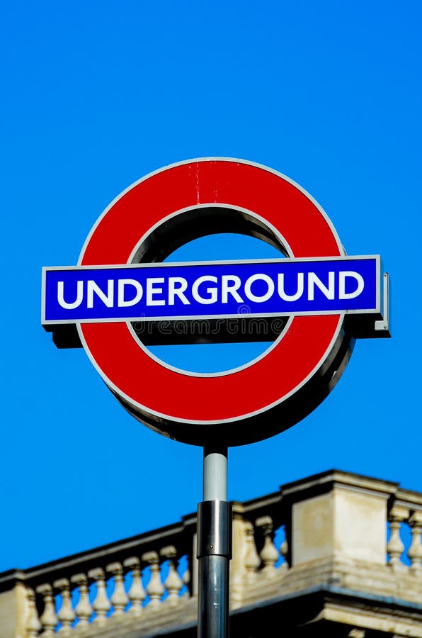 Underground sign editorial stock image. Image of england - 41783489