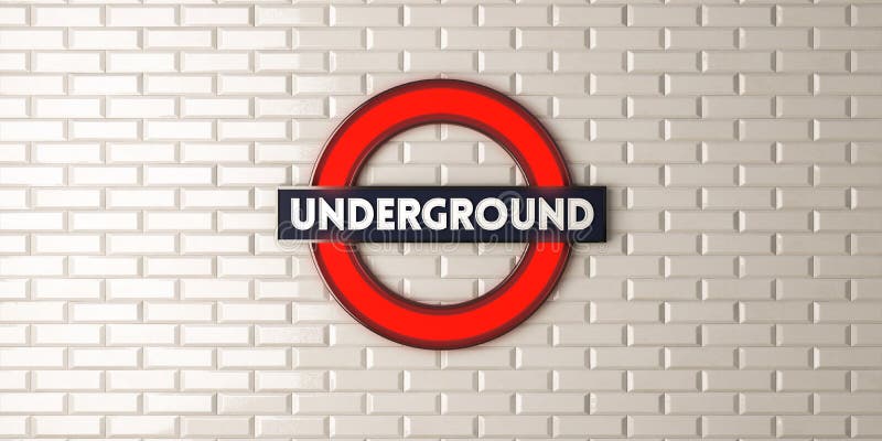 Underground Sign on Tiles Wall Editorial Photography - Illustration of ...