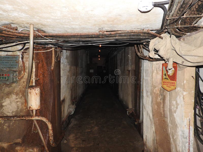 Underground Soviet Bunker in Its Original Form, Moscow, Russia Stock ...