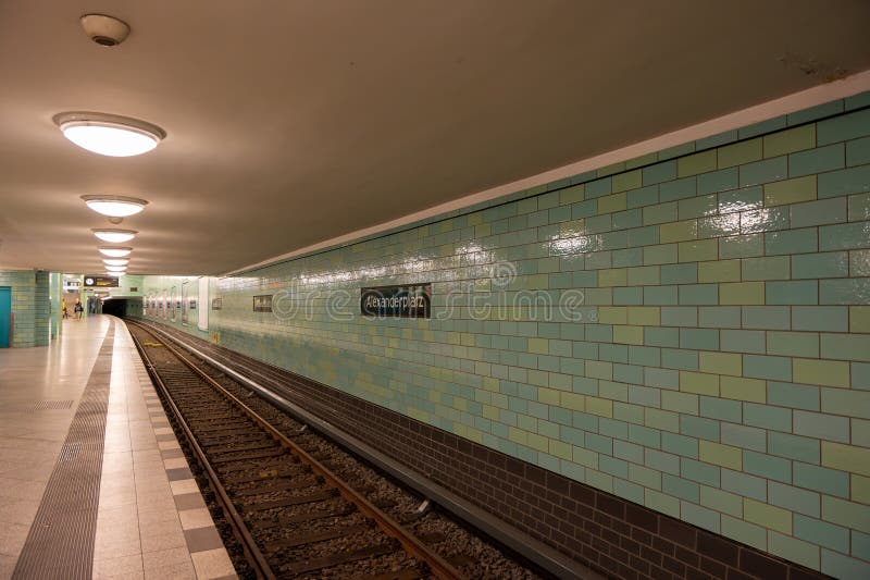 Underground Station in Berlin Alexanderplatz. Stock Photo - Image of ...