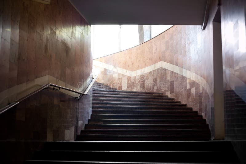 Underground Subway with Ladder Stock Photo - Image of inside, structure ...