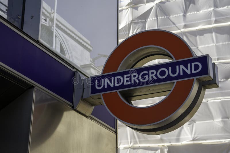 Underground Subway Sign in London Editorial Stock Image - Image of ...