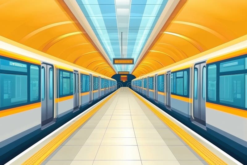 Underground Subway Station Layout Featuring Modern Design and Clear ...