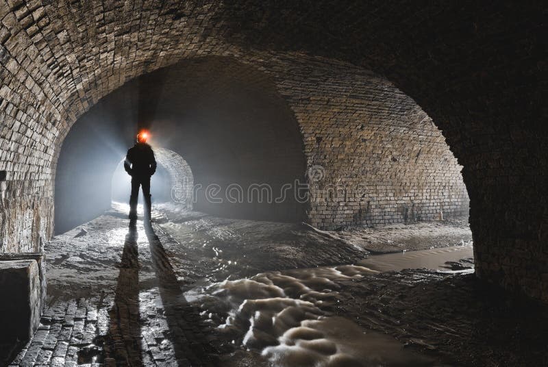Underground System Under City Editorial Stock Image - Image of drain ...