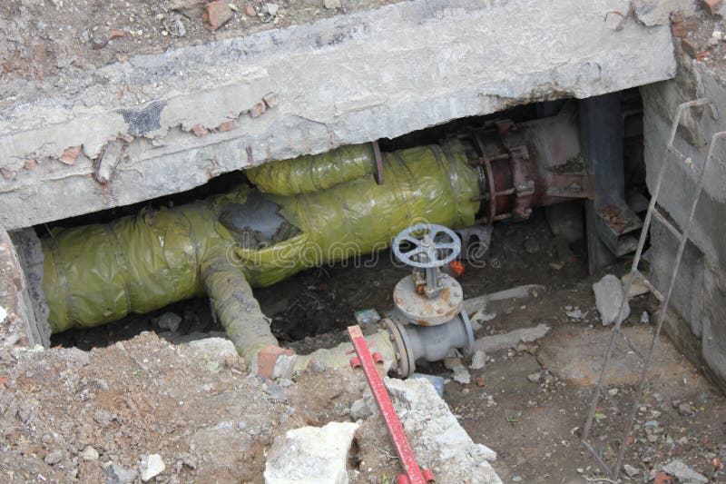 Distribution of Water Supply System Stock Photo - Image of valve ...