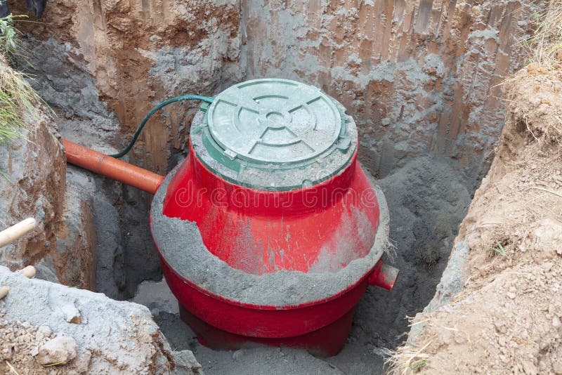 Underground Tank for Sewage System Stock Photo - Image of ...