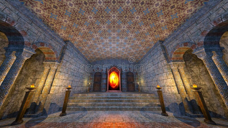 Underground temple stock illustration. Illustration of horror - 105285798