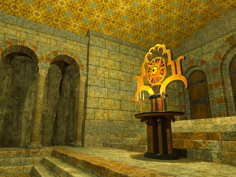 Underground temple stock illustration. Illustration of stone - 105438184