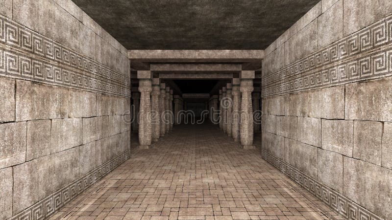 Underground temple stock illustration. Illustration of archeology ...