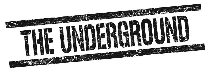 The UNDERGROUND Text on Black Grungy Rectangle Stamp Stock Illustration ...