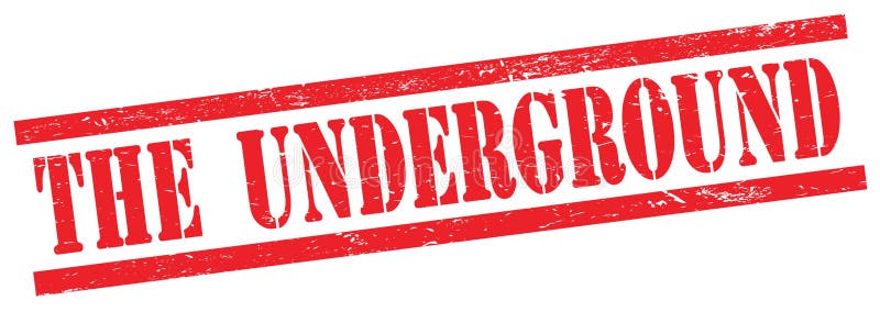 The UNDERGROUND Text on Red Grungy Rectangle Stamp Stock Illustration ...