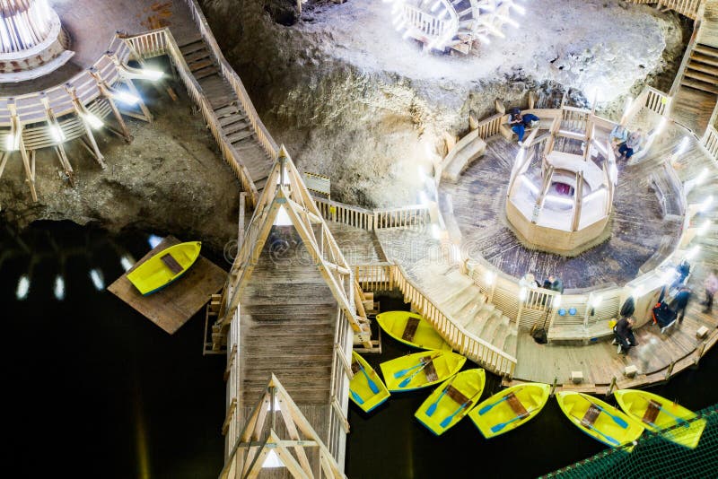 Underground Theme Park in Salt Mine Salina Turda Editorial Image ...