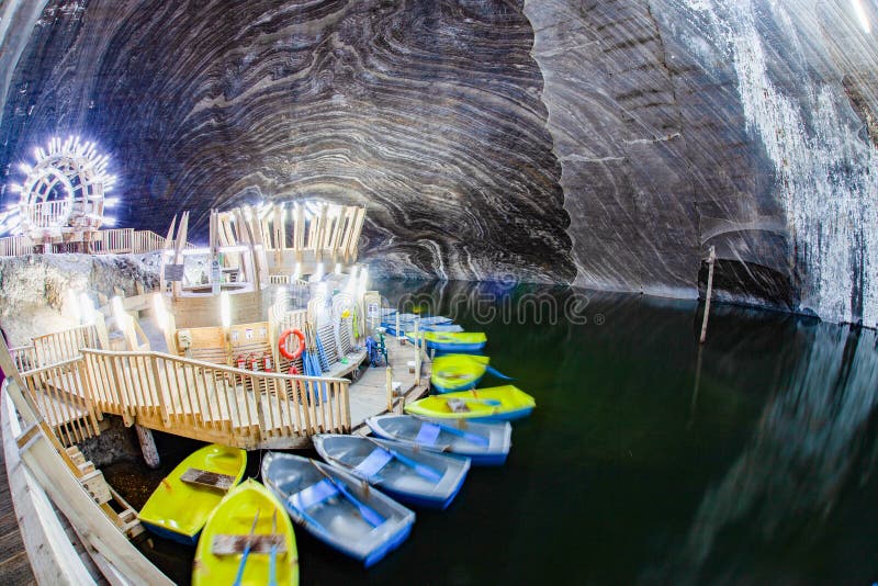 Underground Theme Park in Salt Mine Salina Turda Editorial Image ...