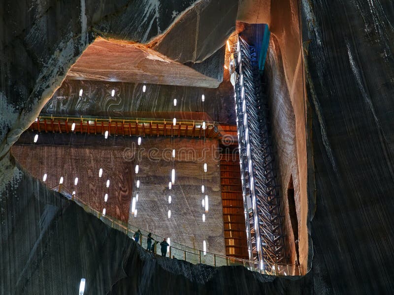 Spectacular Salt Mine in Turda County, Romania Editorial Photography ...
