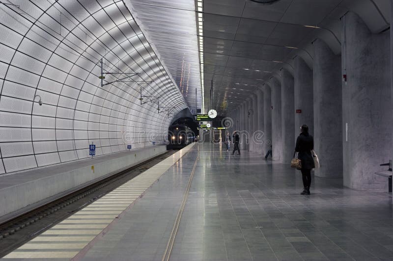 Underground train station stock image. Image of time - 18343451