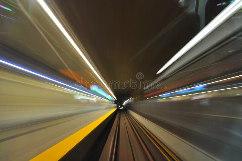 Train in Vancouver Under the City Stock Photo - Image of drive, view ...