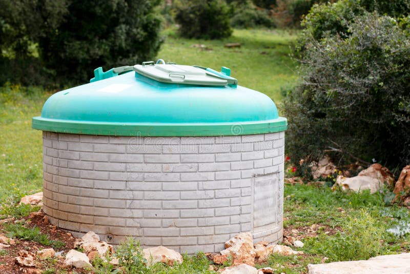 Underground Trash Can for Organic Trash in the Forest Stock Image ...