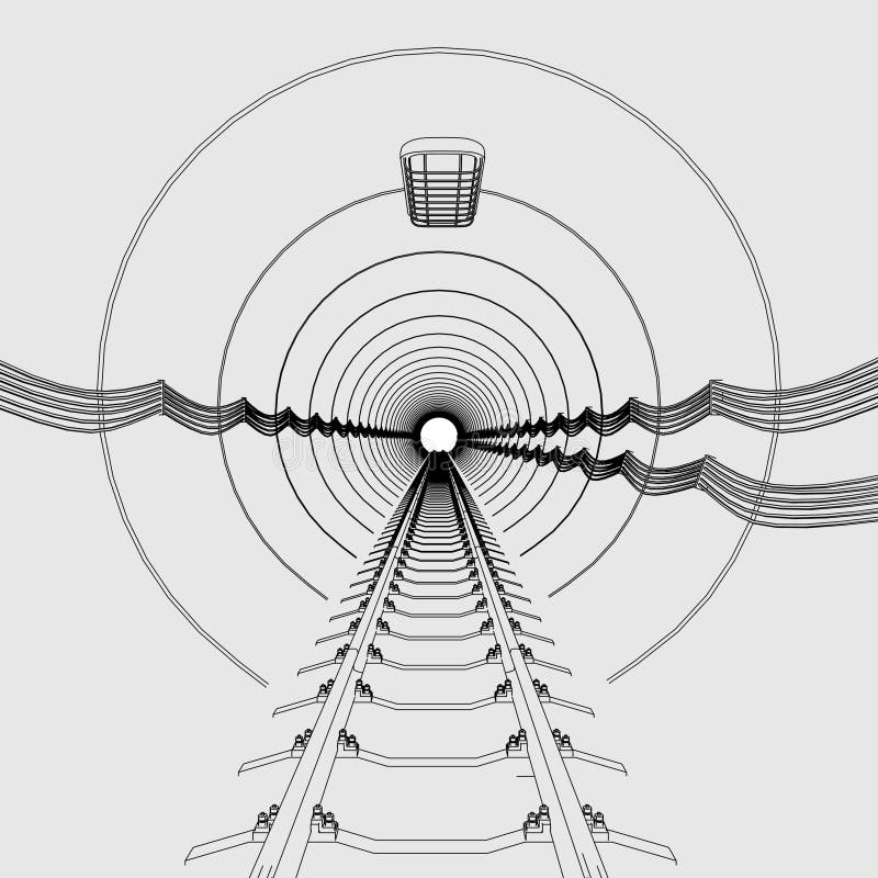 Underground tunnel stock illustration. Illustration of hand - 54849452