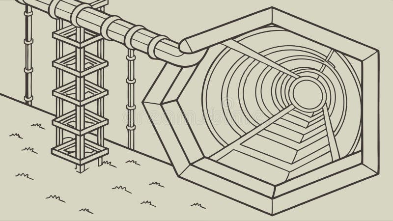 Underground Tunnel Design, Industrial Passage , Construction Art Vector ...