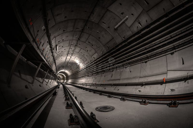 Underground Tunnel for the Subway Stock Image - Image of travel ...