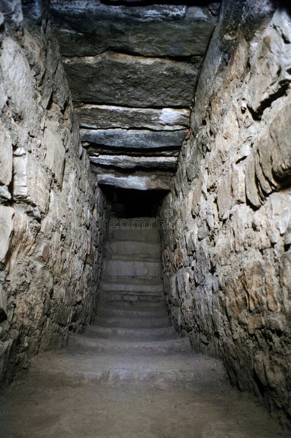Underground Tunnels Inside the Main Temple of Chavin De Huantar, Ancash ...