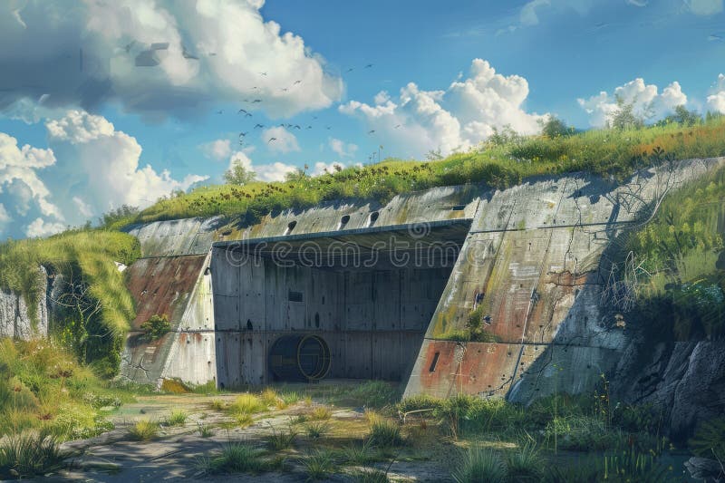 Underground War Bunker with Hidden Entrances and Thick Reinforced Walls ...