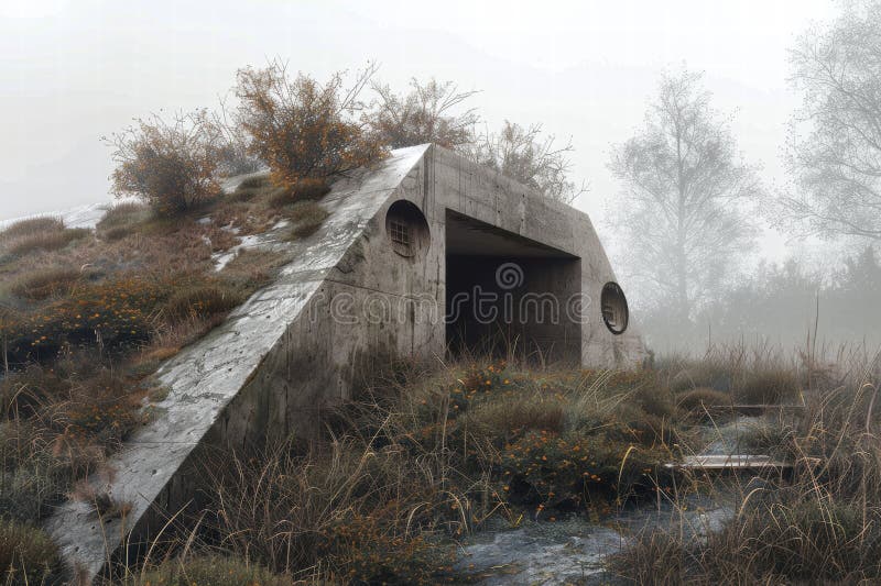 Underground Wartime Shelter with Reinforced Concrete and Isolated ...