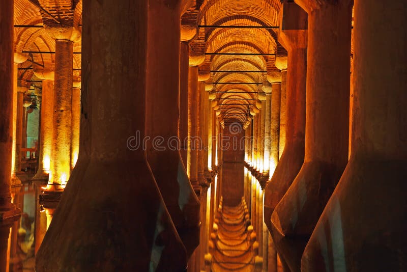 Underground Water Basilica Cistern - Istanbul Stock Image - Image of ...