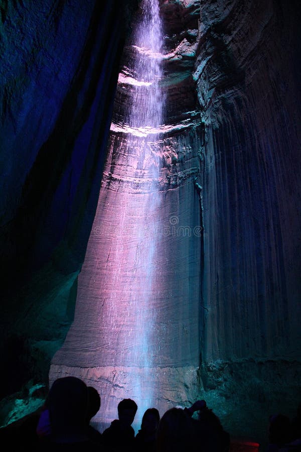 Underground Water Fall stock photo. Image of silhouette - 35121216