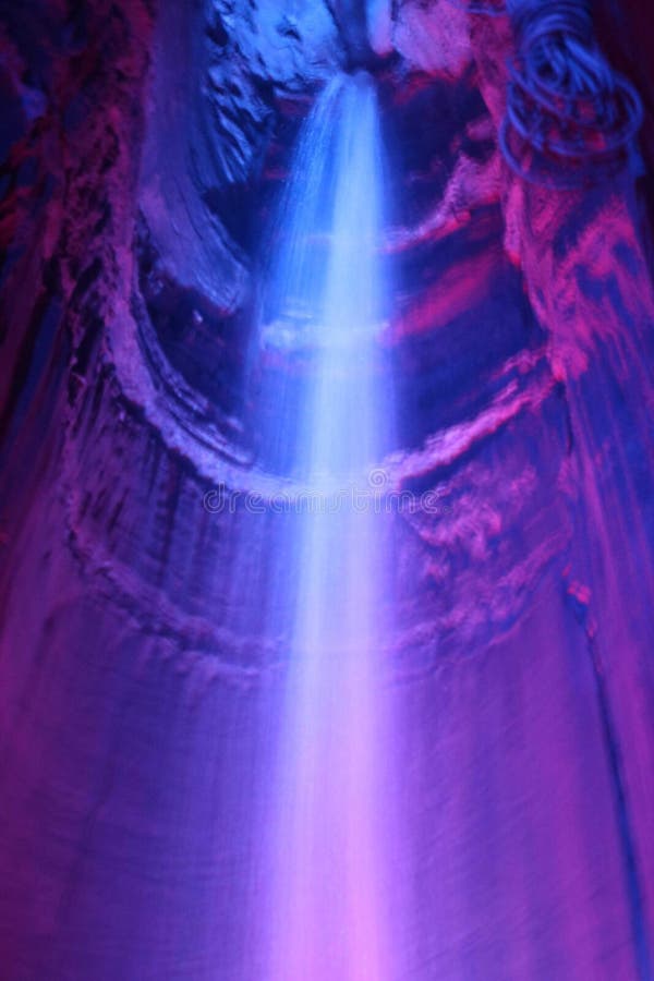 Beautiful Ruby falls stock image. Image of underground - 122855385