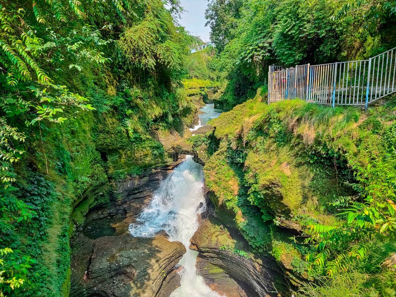 Underground Waterfall in Pokhara, Nepal. David`s Fall, Devi`s Fall or ...