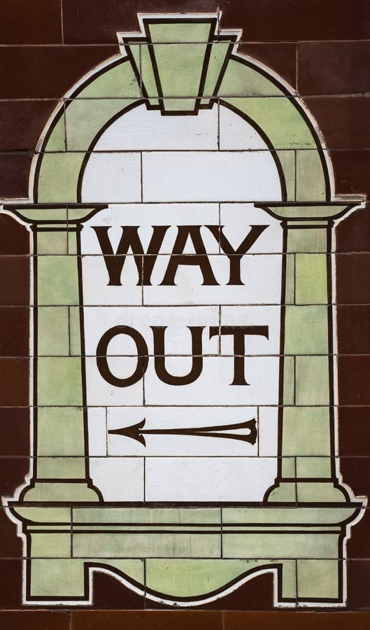 Underground Way Out stock image. Image of wall, vintage - 66014995