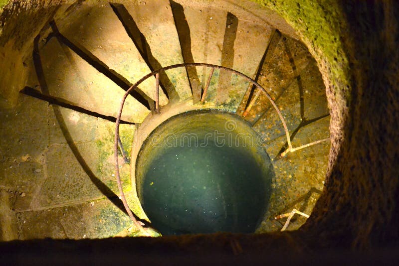 Underground Well stock photo. Image of stairs, reiling - 55938744