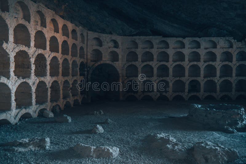 An Old Abandoned Vault in a Cave. Stock Photo - Image of egypt, ancient ...